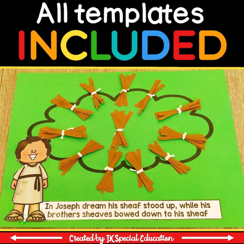 Joseph Bible Story Crafts Set | Preschool Activity (PDF Pattern) - Etsy