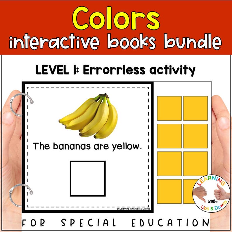 Errorless Colors Adapted Books Bundle Special Education | Learning ...