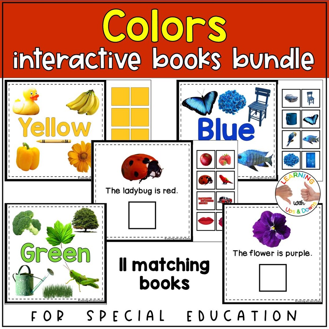 Errorless Colors Adapted Books Bundle Special Education | Learning ...