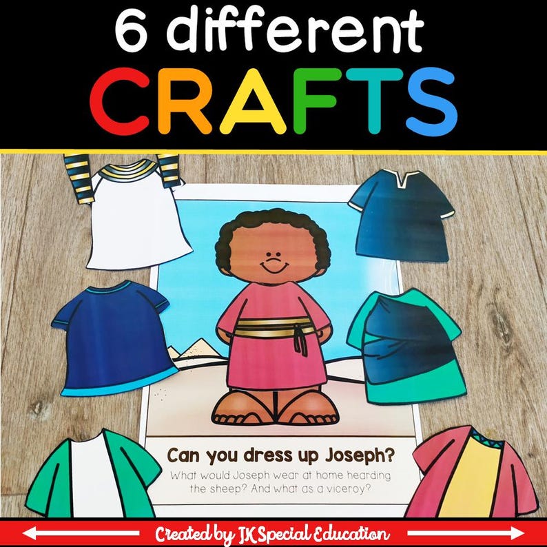 Joseph Bible Story Crafts Set | Preschool Activity (PDF Pattern) - Etsy