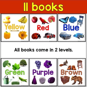 Errorless Colors Adapted Books Bundle Special Education | Learning ...