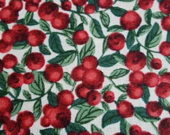 Cranberries and Cream Fabric - Etsy
