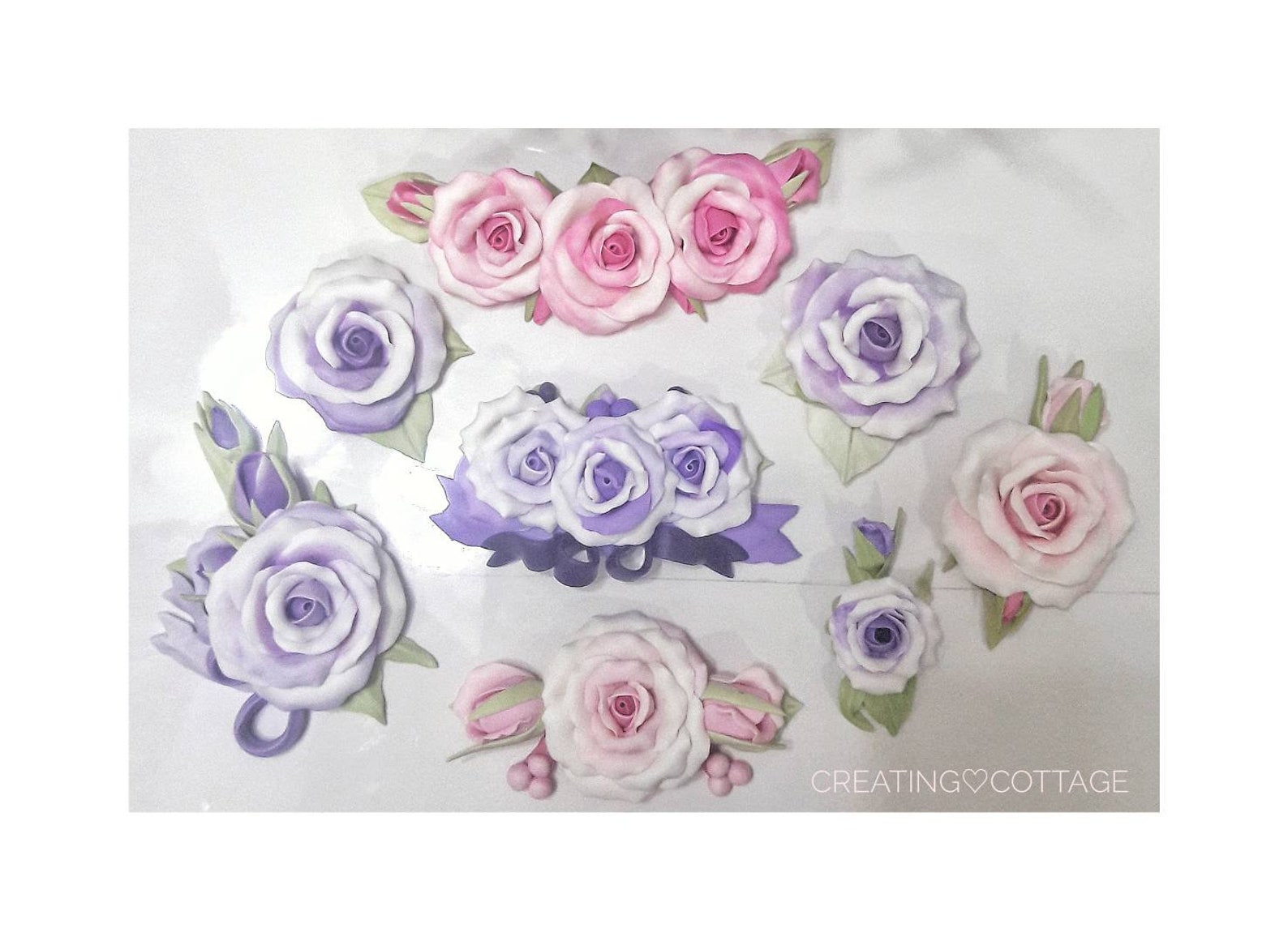 Single Large Pink Rose Furniture Applique Spring Garden Rose | Etsy