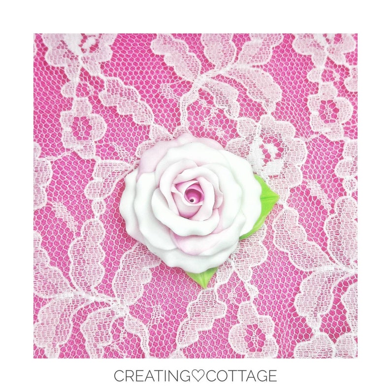 Single Large Pink Rose Furniture Applique Spring Garden Rose | Etsy