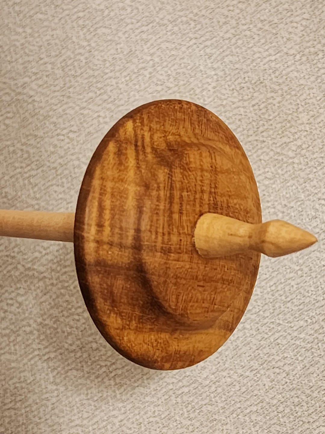 Drop Spindle - Bottom Whorl - Support Spinning - Curly Teak and Maple ...