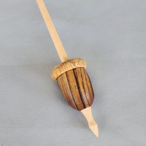 Drop Spindle - Acorn Style - Support Spinning - Acacia and Box Elder ...