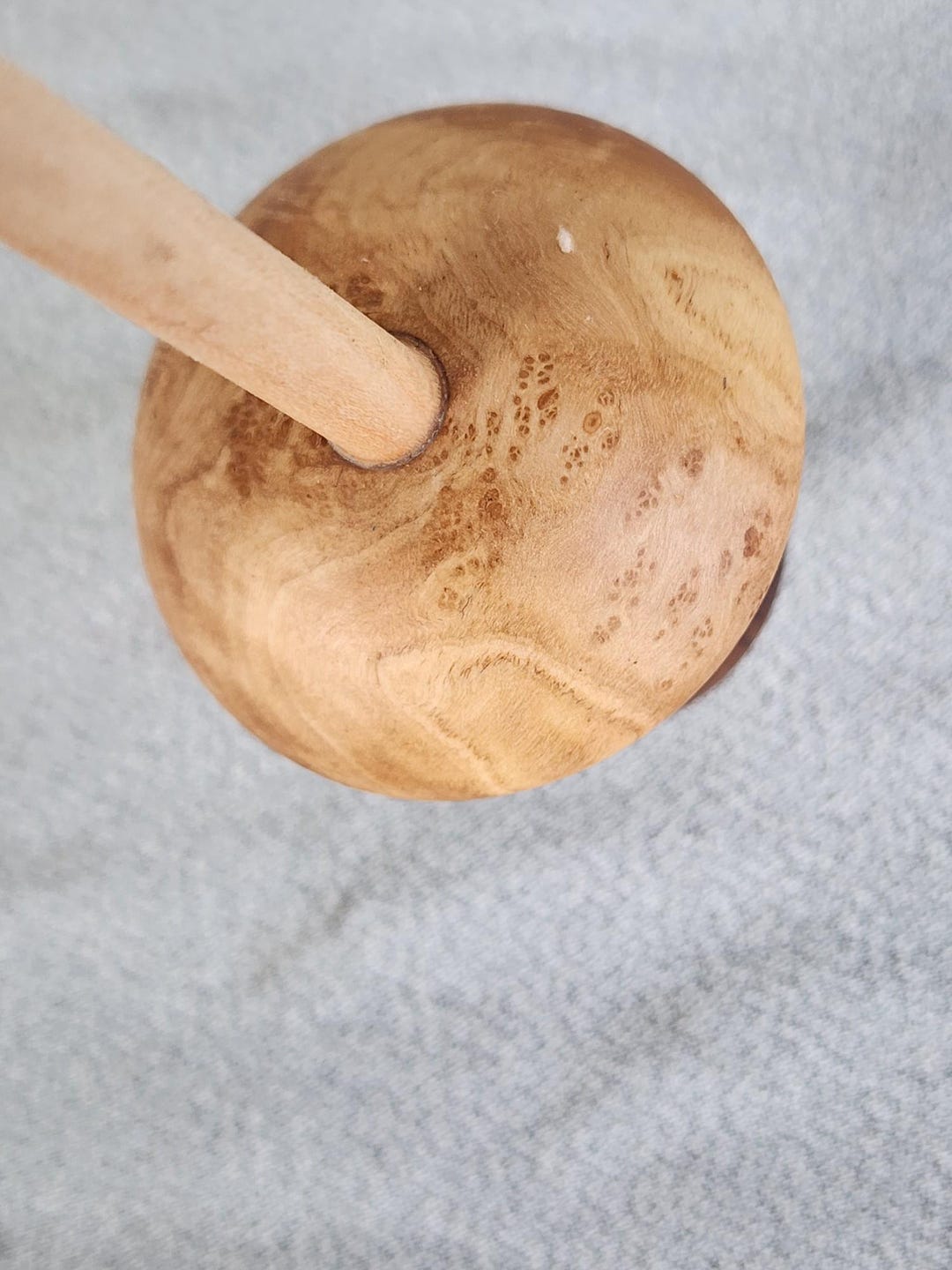 Drop Spindle - Mushroom Style - Support Spinning - Figured Walnut and ...