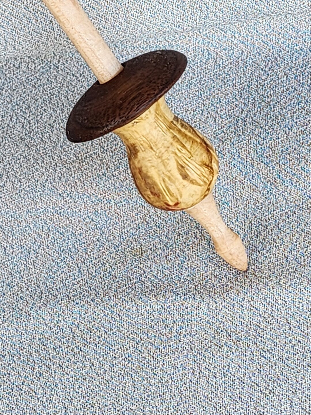 Drop Spindle Mushroom Support Walnut and Box Elder Burl - Etsy