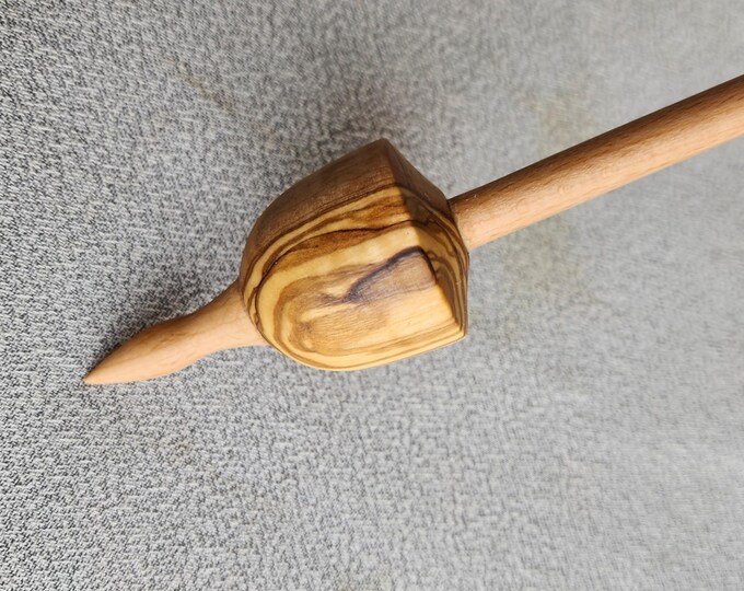 Drop Spindle - Tibetan - Support Spinning - Olivewood and Beech ...