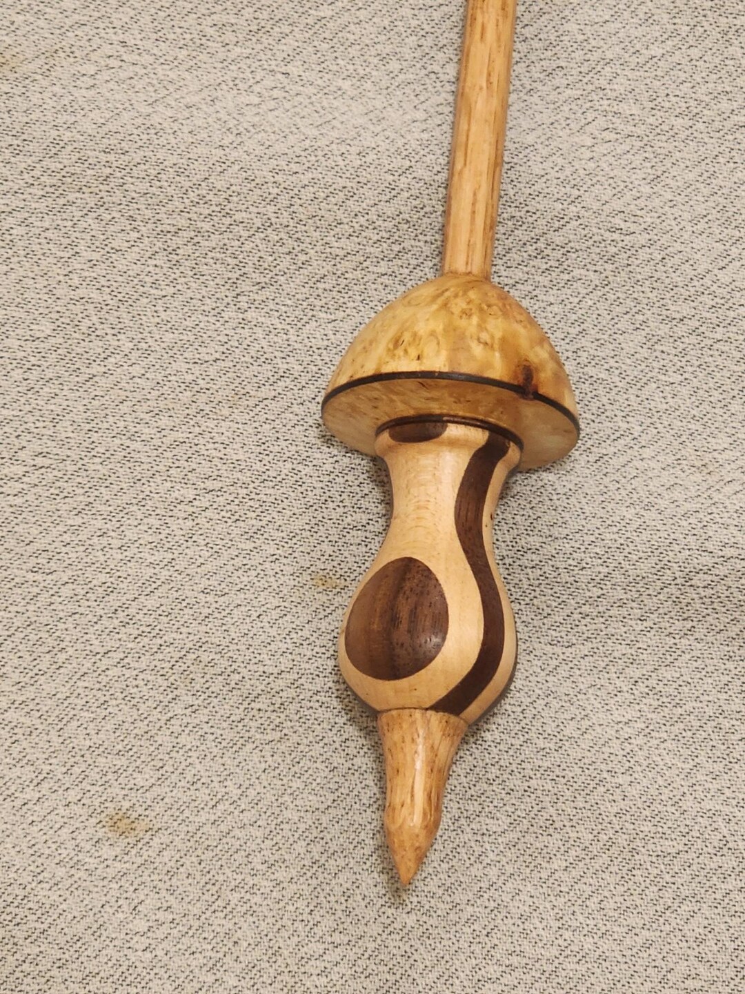 Drop Spindle - Mushroom Style - Support Spinning - Box Elder Burl and ...