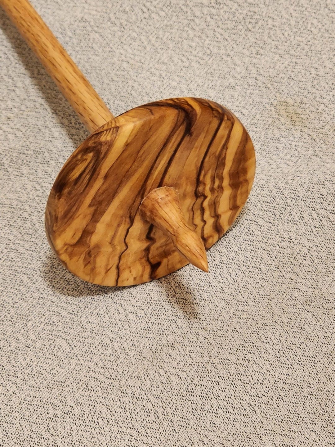 Drop Spindle Bottom Whorl Support Spinning Olivewood and Oak - Etsy