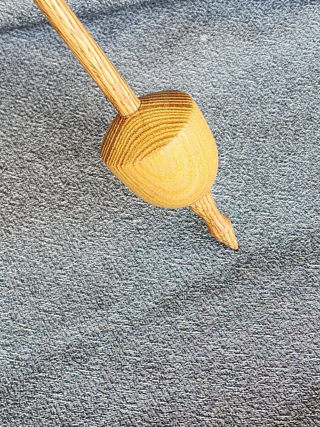 Drop Spindle Support Spinning Bottom Whorl Osage Orange Tibetan Style ...