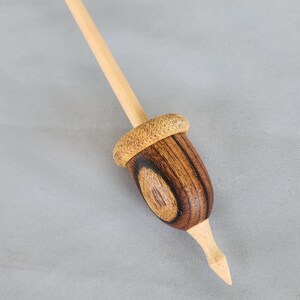 Drop Spindle - Acorn Style - Support Spinning - Acacia and Box Elder ...