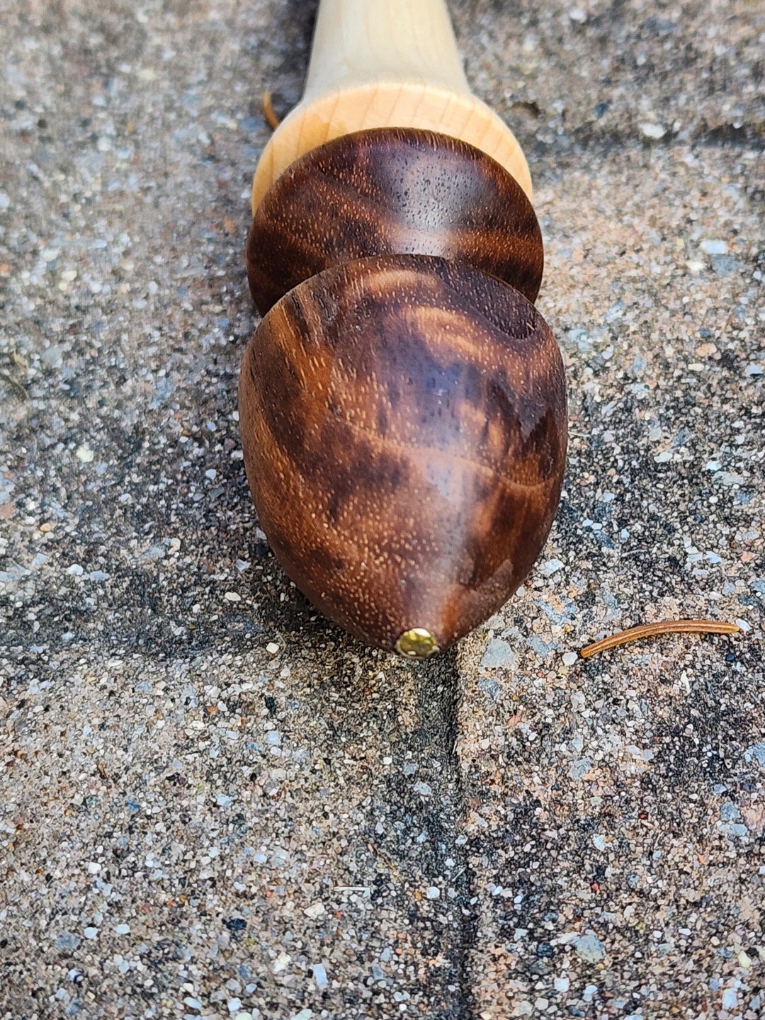 Drop Spindle Russian Drop Spindle Support Spindle Figured Walnut and ...