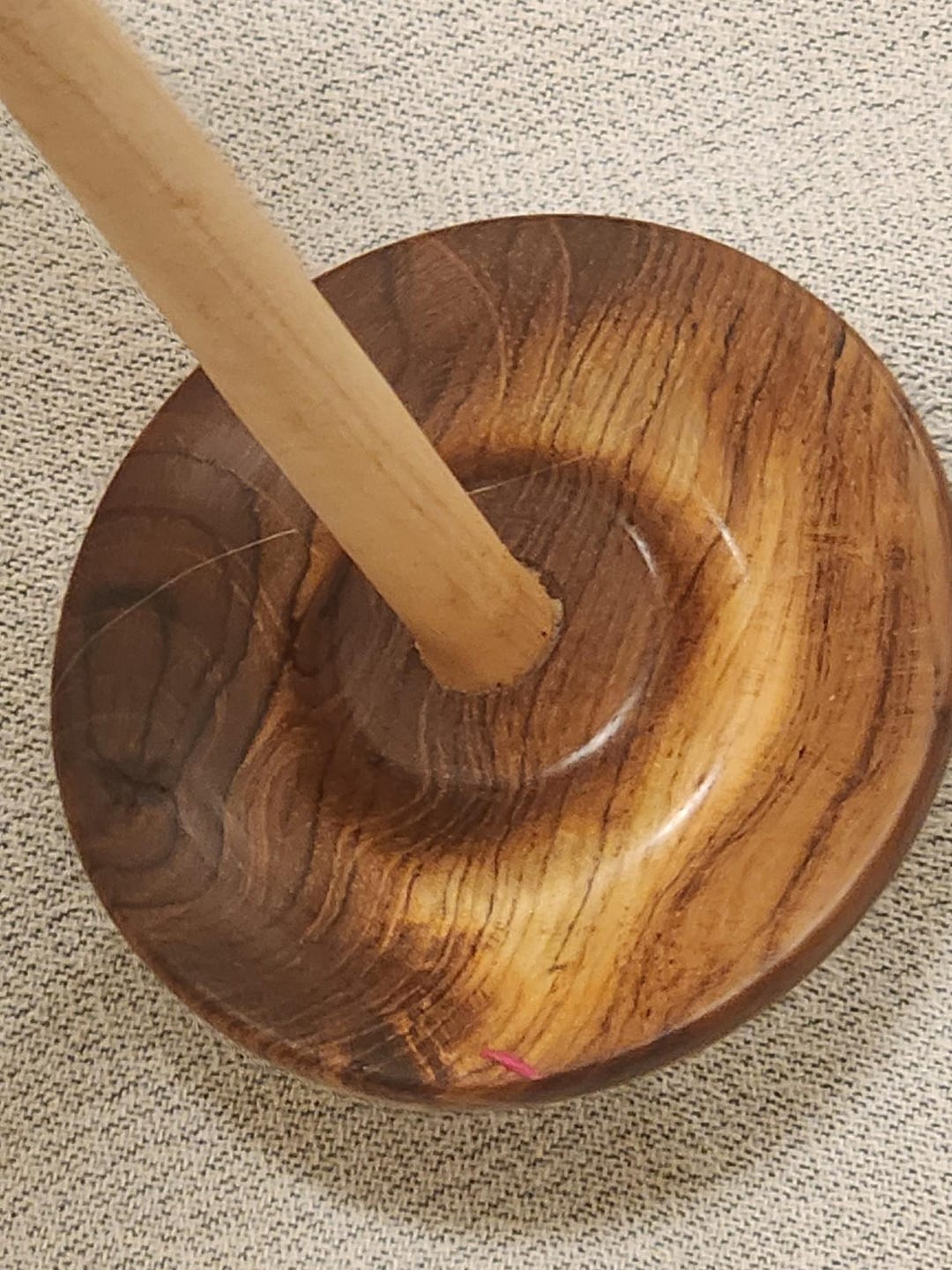 Drop Spindle - Bottom Whorl - Support Spinning - Curly Teak and Maple ...