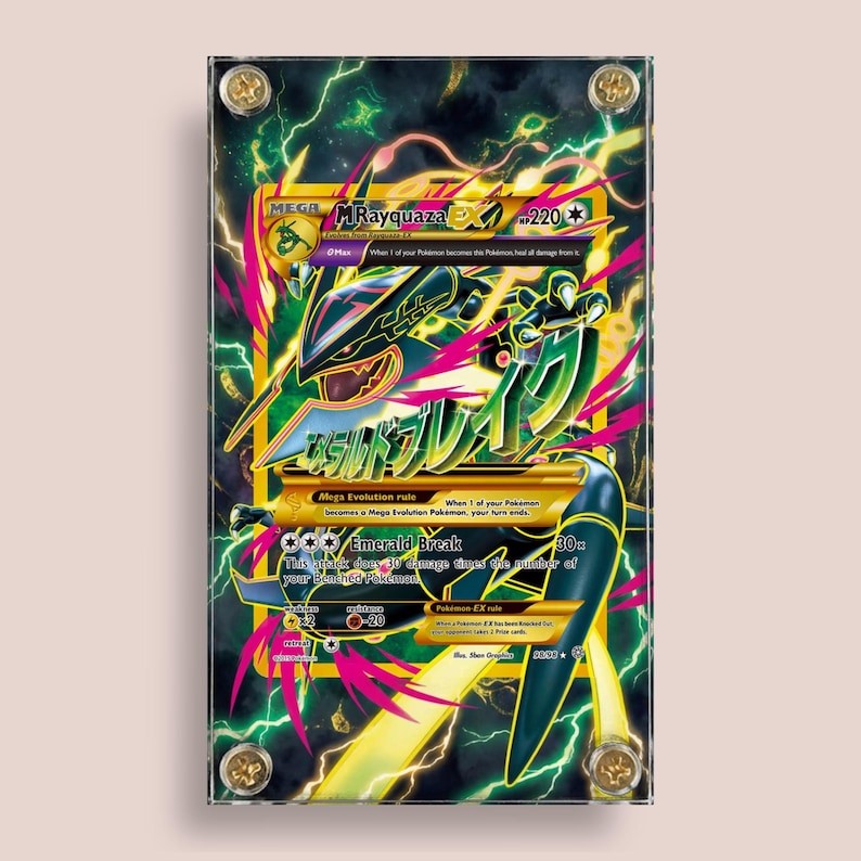 Mega Rayquaza EX 98/98 Ancient Origins | Custom Pokémon Artwork Display ...