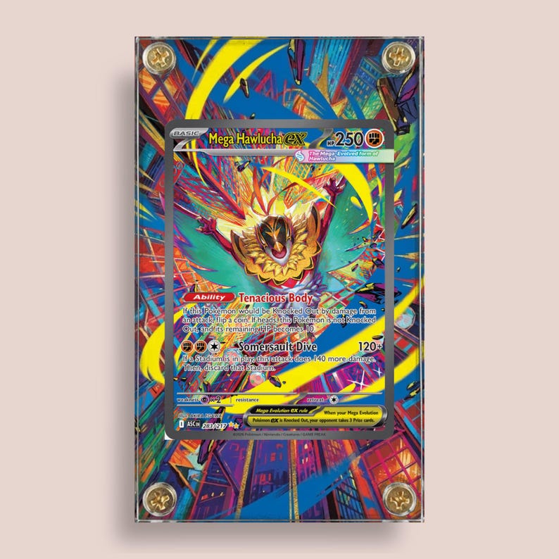 Mega Hawlucha Ex 283/217 Ascended Heroes | Custom Pokémon Artwork ...
