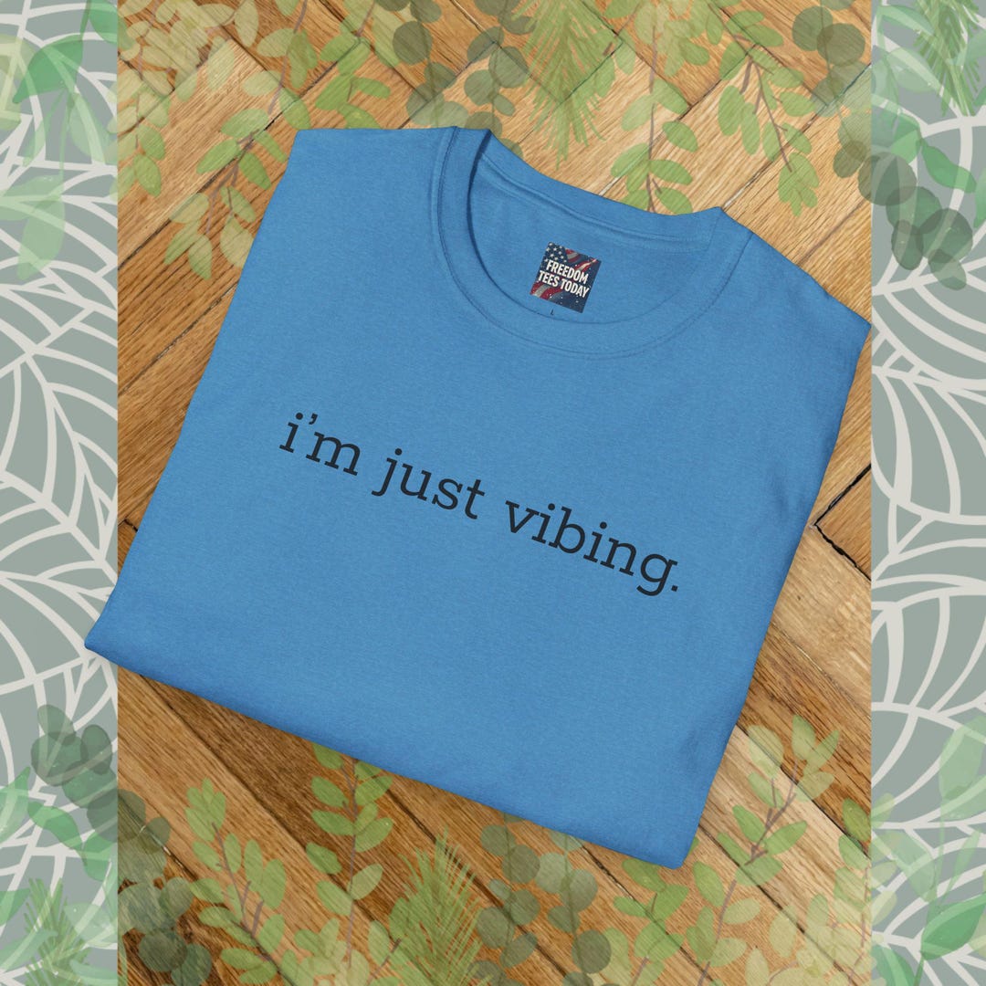 Trendsetter Gift: I'm Just Vibing Softstyle T-shirt - Etsy