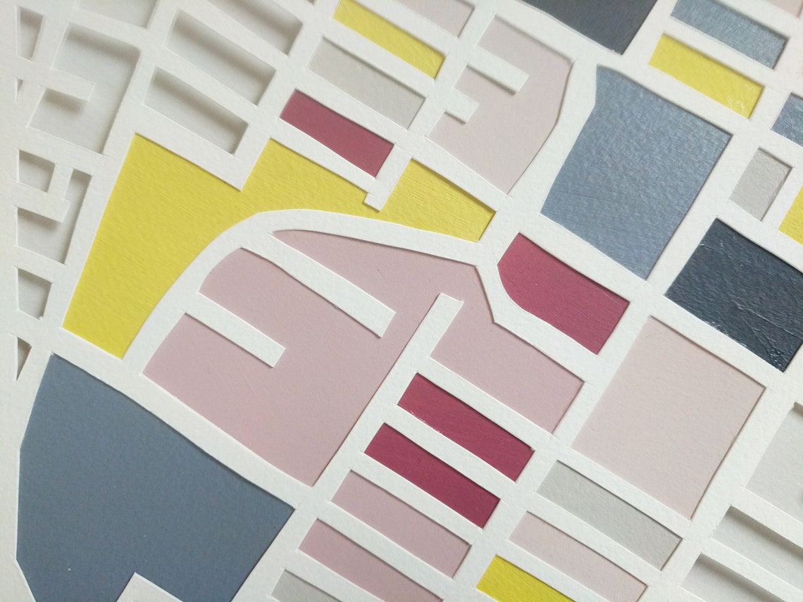 Gowanus Map Paper Cut Paper Cut Map Gowanus Wall Art - Etsy