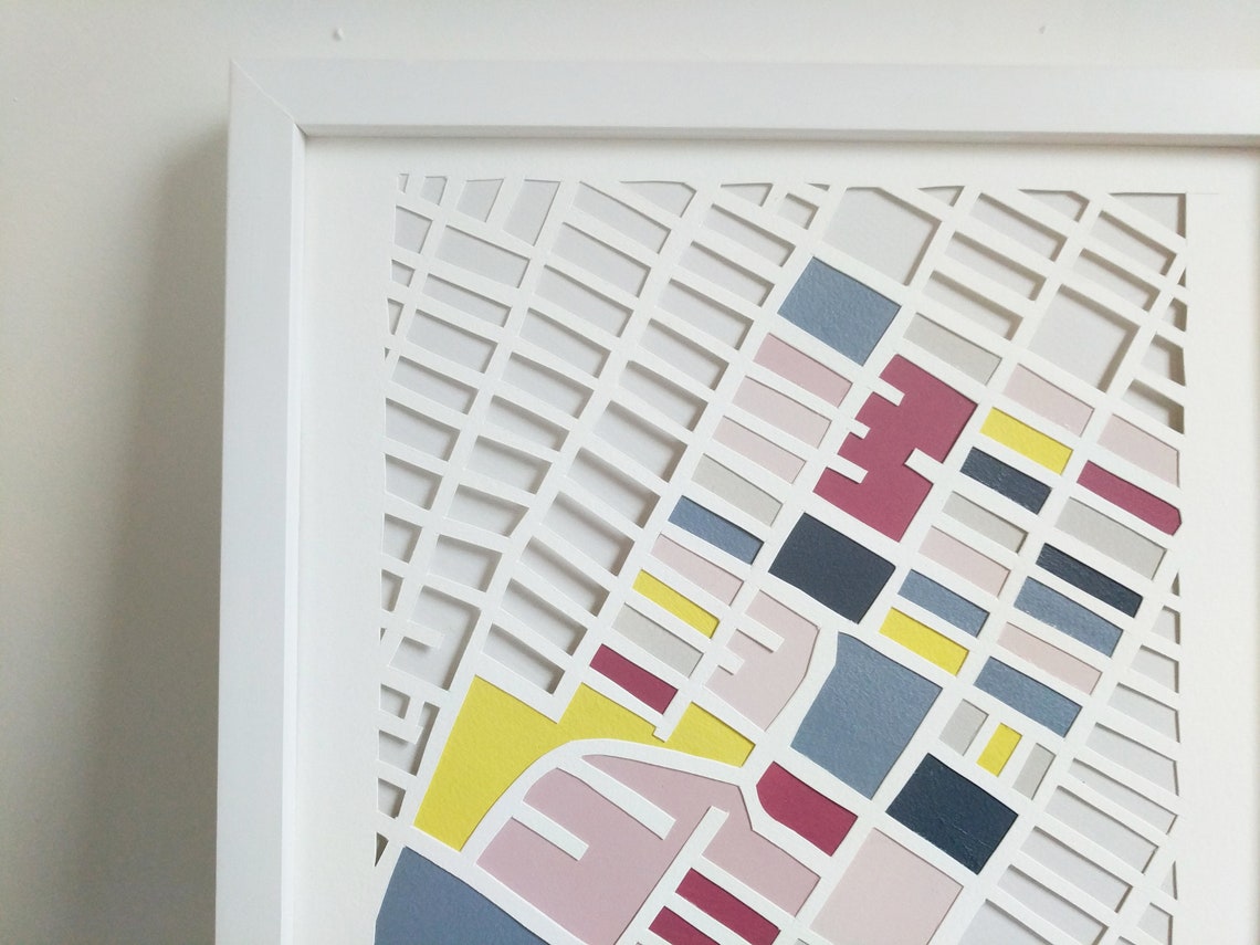 Gowanus Map Paper Cut Paper Cut Map Gowanus Wall Art - Etsy