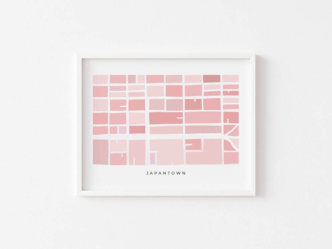 Japantown Map Print – San Francisco Wall Art – Minimalist Neighborhood ...