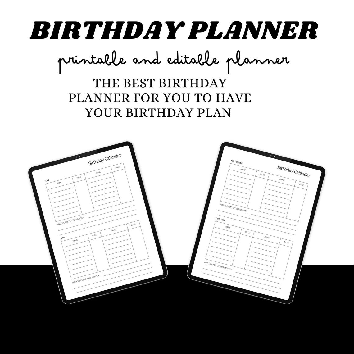 Customizable Birthday Planner: Instant Download, Printable Party ...