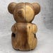 Handcrafted Solid Wood Teddy Bear Sculpture | Rustic Home Decor ...