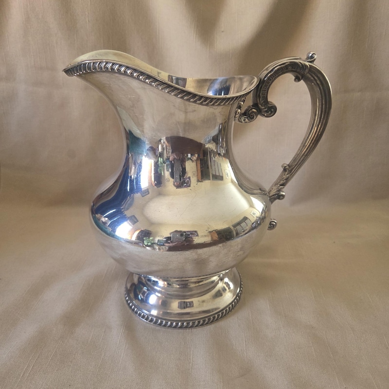 Silver Plate Pitcher - Etsy