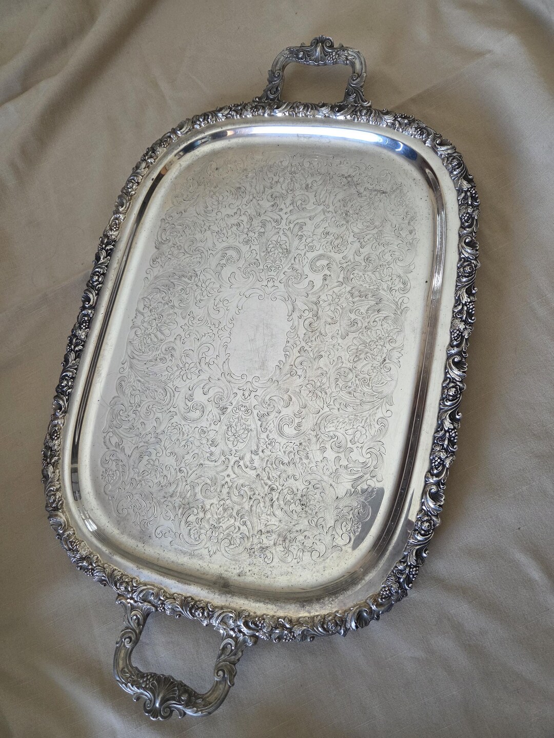 Vintage Gorham EP Silver Plated Large Serving Tray With Legs - Etsy