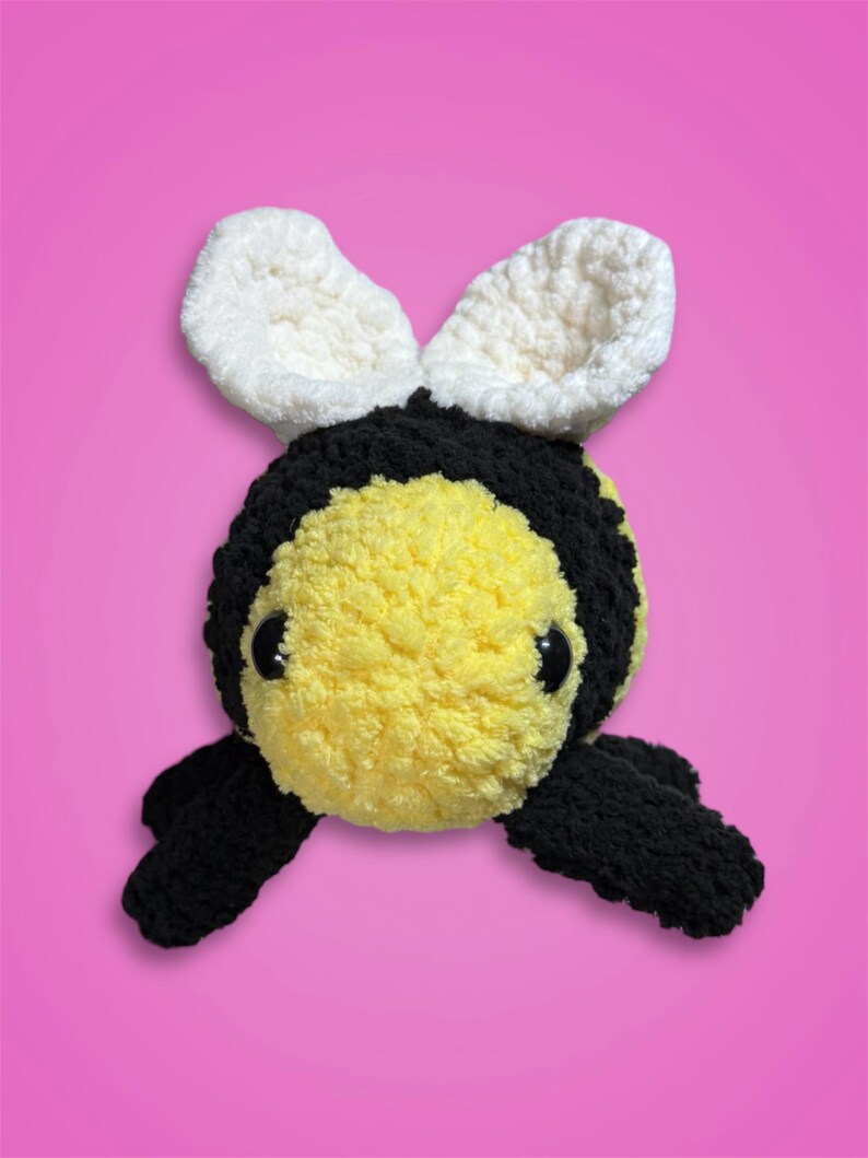 Large Fluffy Crochet Bee Plushie: Handmade Bee Stuffy - Etsy