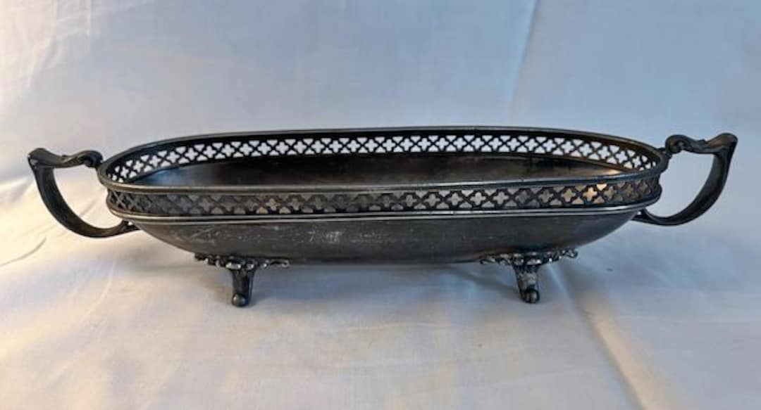 Antique Van Bergh Sp. Co. New York Quadruple Silver Plated Condiment ...