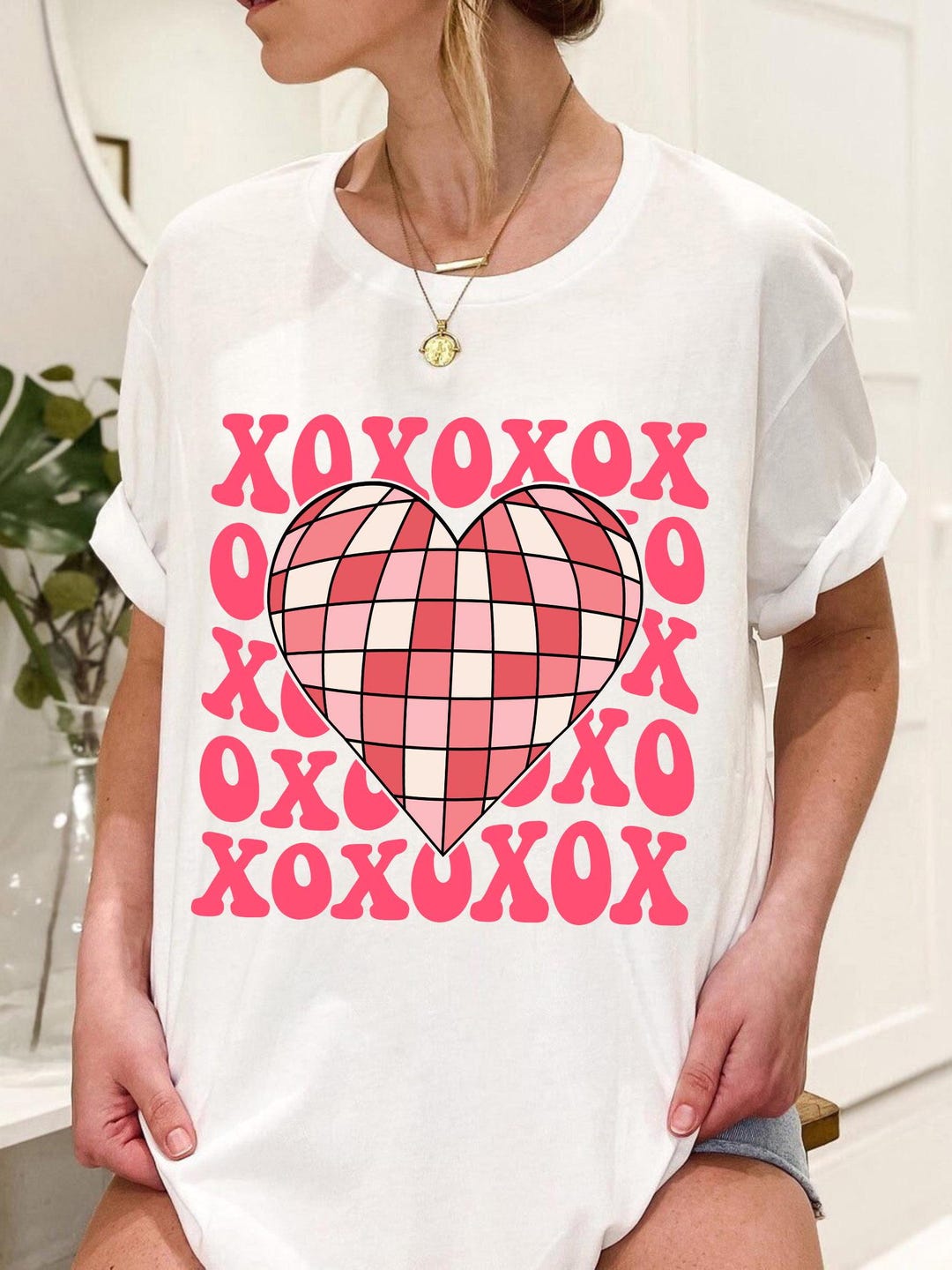Xoxo Heart SVG PNG Retro Valentine Sublimation Heart Trendy Valentine T ...