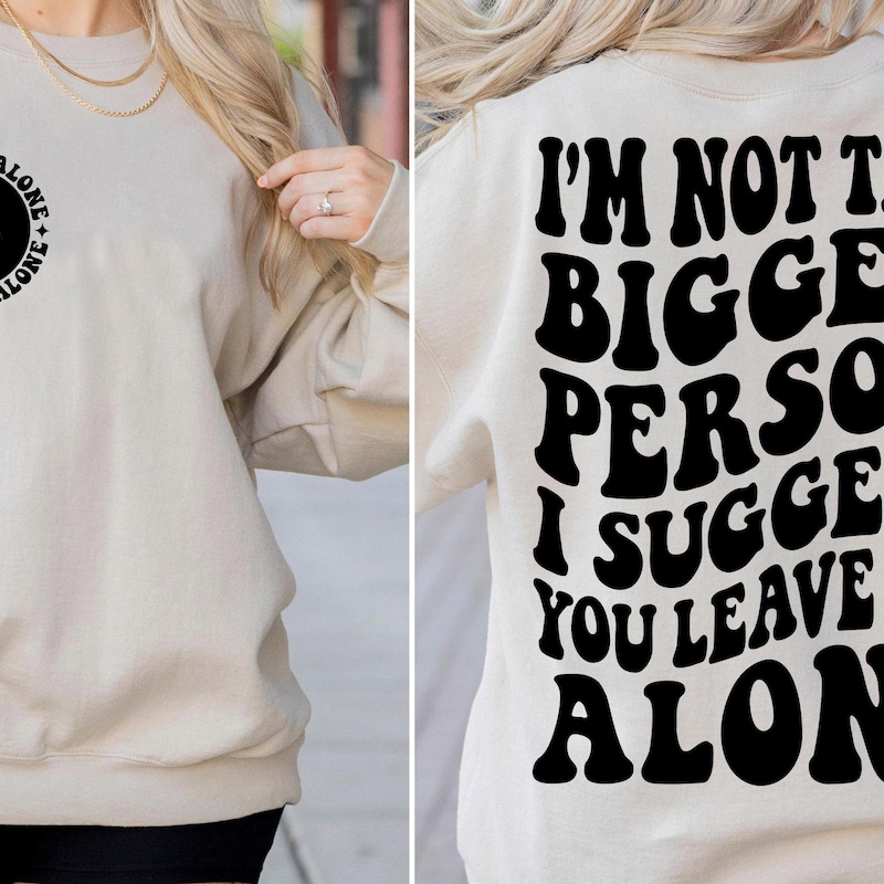 I’m of the Bigger Person - Etsy