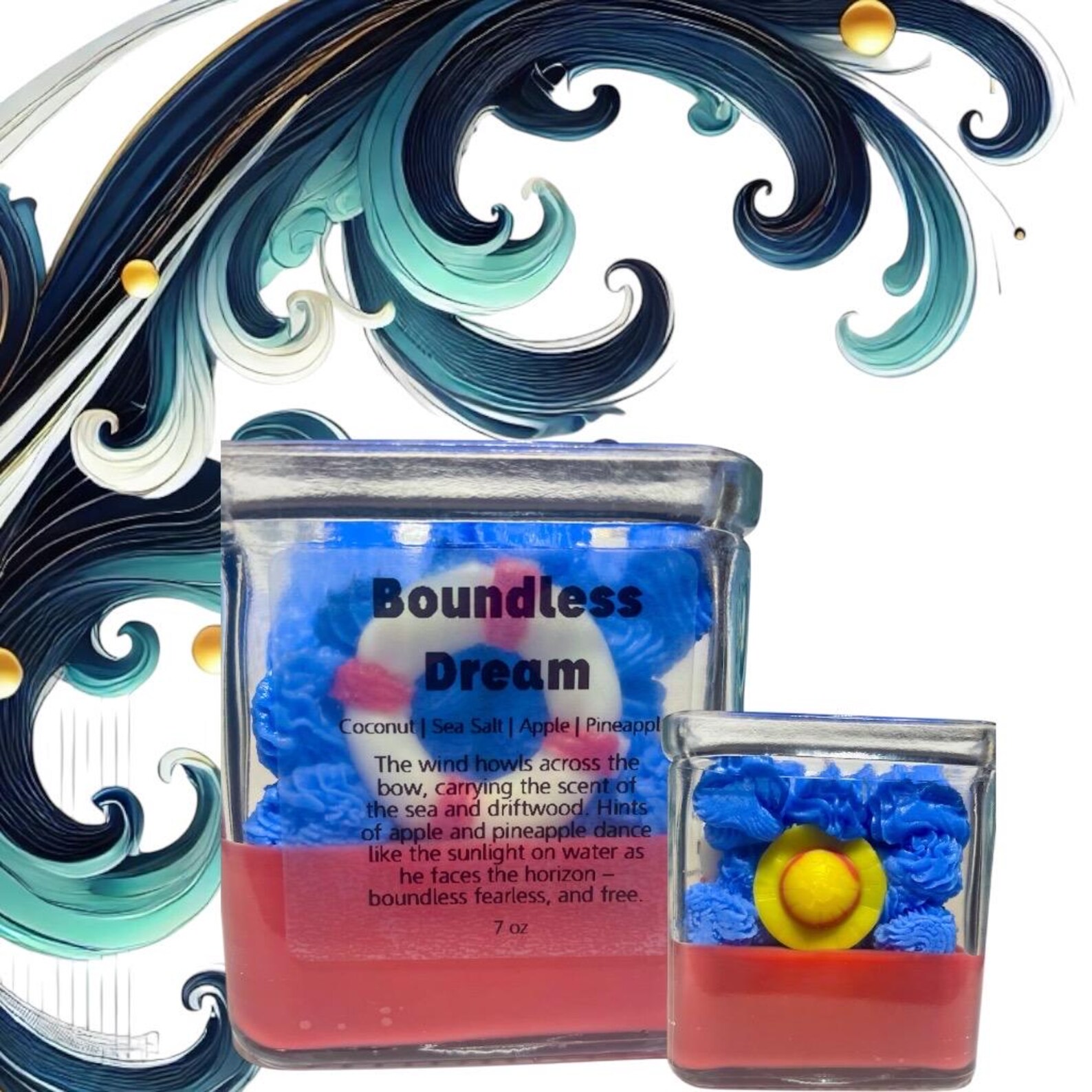 Luffy Inspired Anime Candle Boundless Dream. Tropical Scented Gift for ...