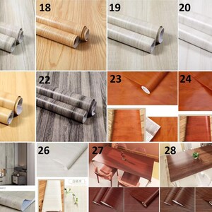 Wood Grain Vinyl Roll Contact Paper Renovation Kitchen Cabinets Wall ...