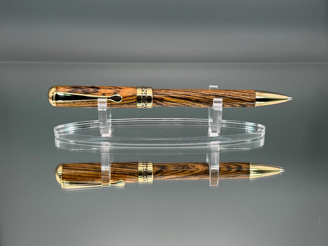 New Series Ballpoint Twist Pen With Diagonally Cut Bocote Wood - Etsy