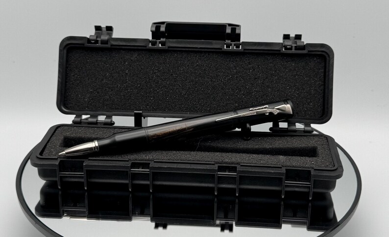 30 Caliber Bolt Action Pen Black Enamel With Black & White Ebony (pen ...