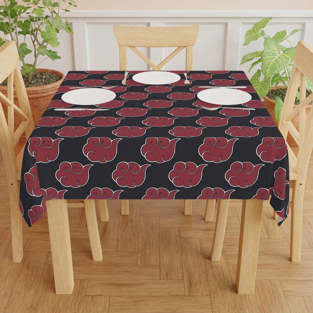 Tablecloth, Red Cloud Akatsuki Naruto Anime Theme, Akatsuki Fan Decor ...