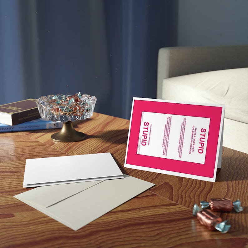 Funny Secret Cover Sheet Greeting Cards, Intelligence Professional Card ...