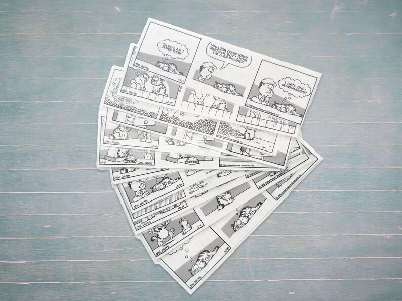 Vintage Garfield Comic Bookmark Set: 80s/90s Cartoon Trio - Etsy