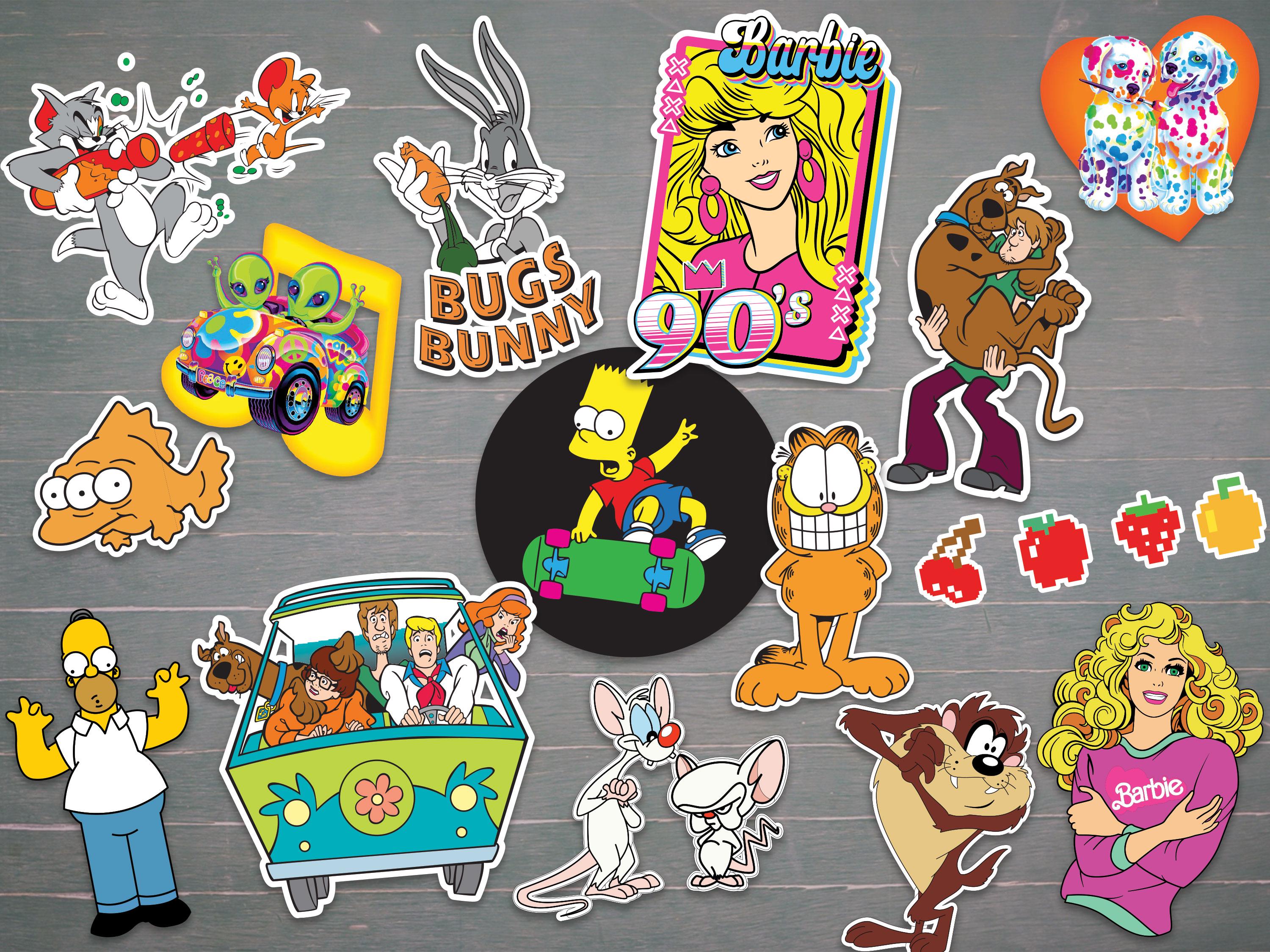 Retro Nostalgia Sticker Pack: 80s 90s Vintage-style Waterproof Decals ...