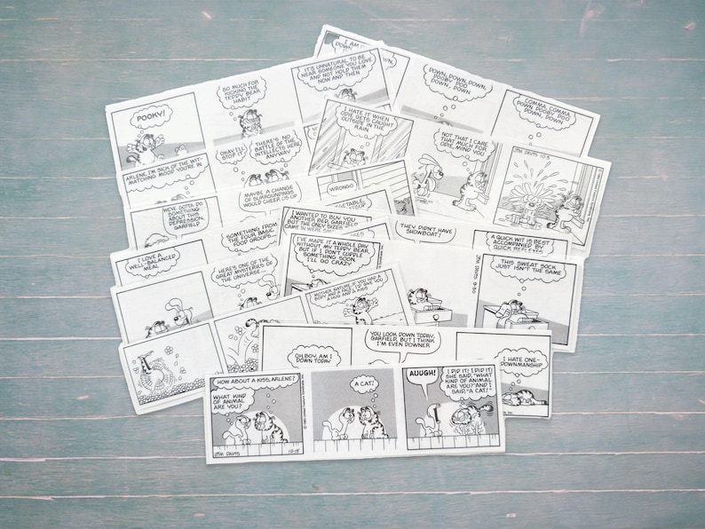 Vintage Garfield Comic Bookmark Set: 80s/90s Cartoon Trio - Etsy