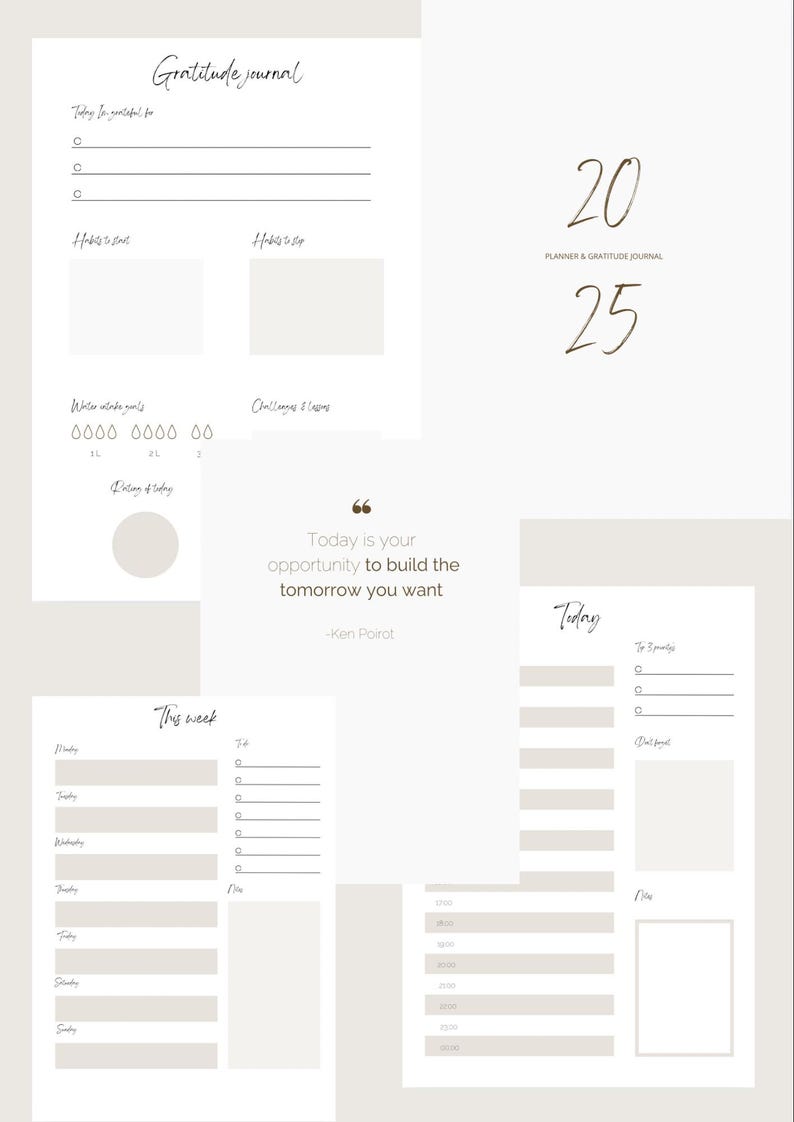 Planner & Gratitude Journal - Etsy