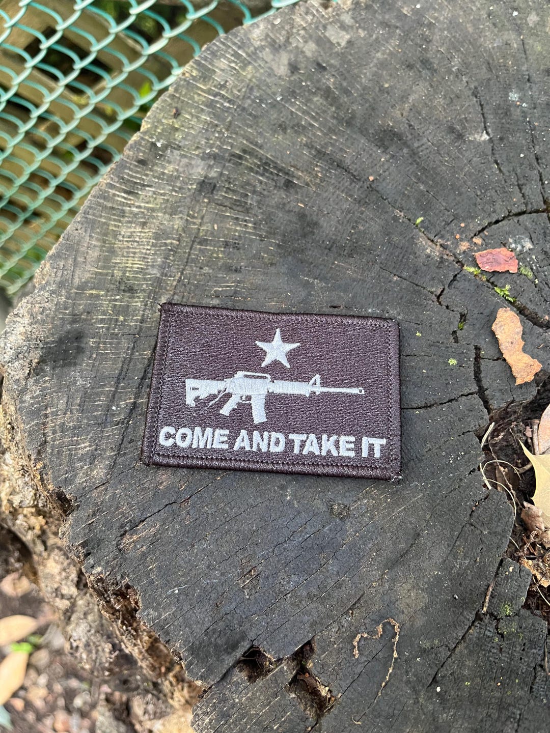 Come and Take It Patch - Tactical Velcro Morale Patch - Black & Gray ...