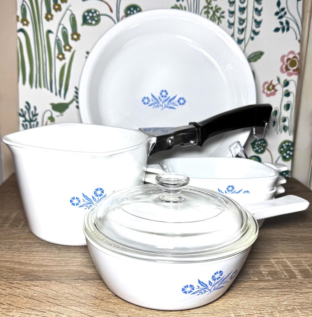 Vintage Corning Ware Blue Cornflower Set - Etsy