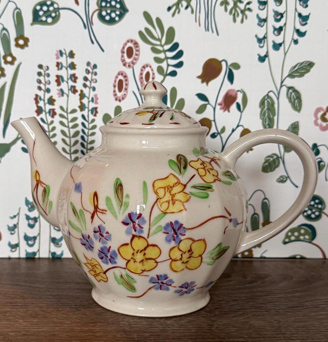 Vintage Blue Ridge China Teapot “lorraine” - Etsy