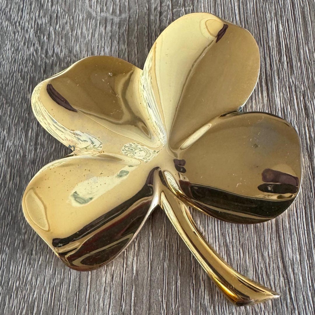 Vintage Gerity 24k Gold Four Leaf Clover Paperweight 1984 - Etsy