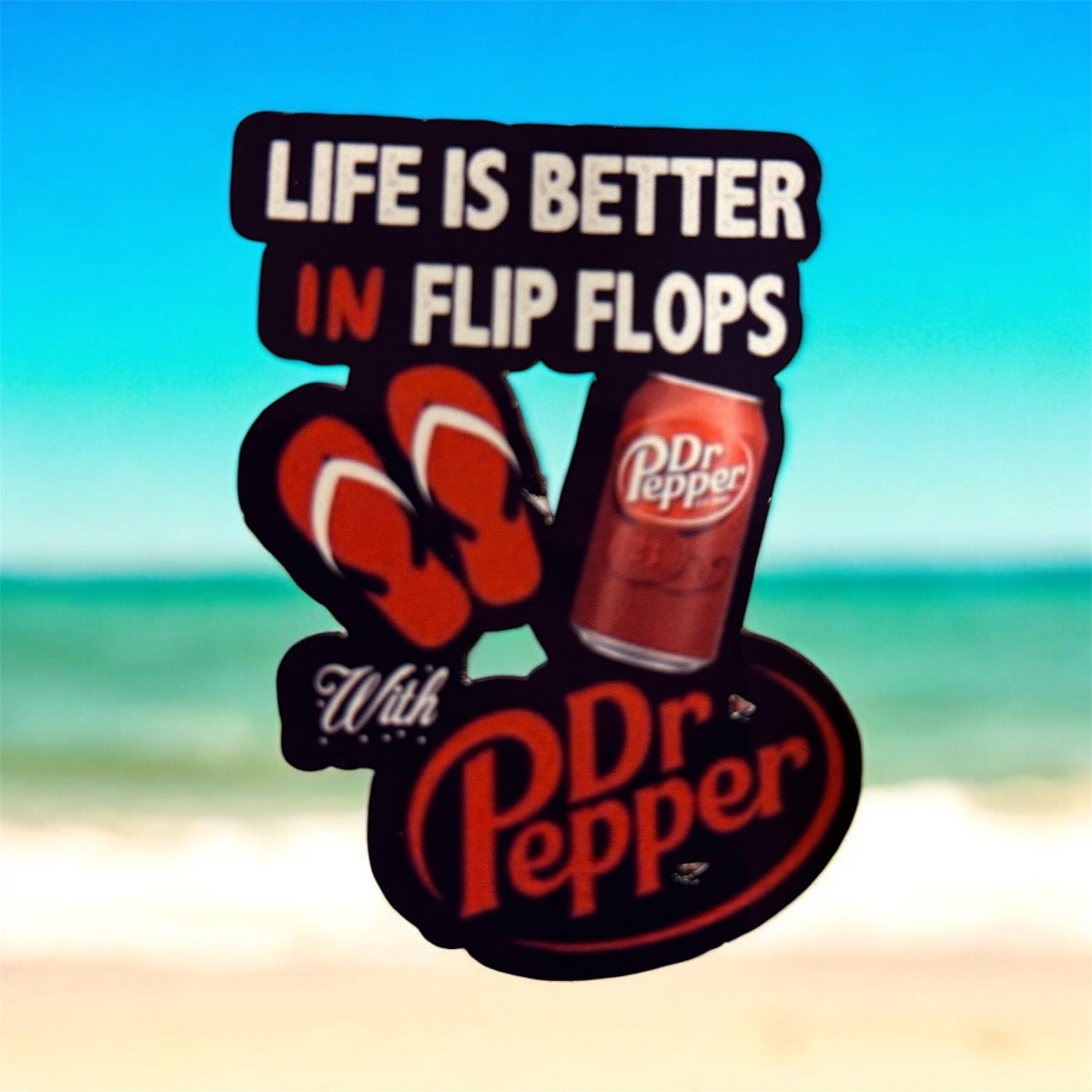 Dr Pepper Flip Flops Sticker - Etsy