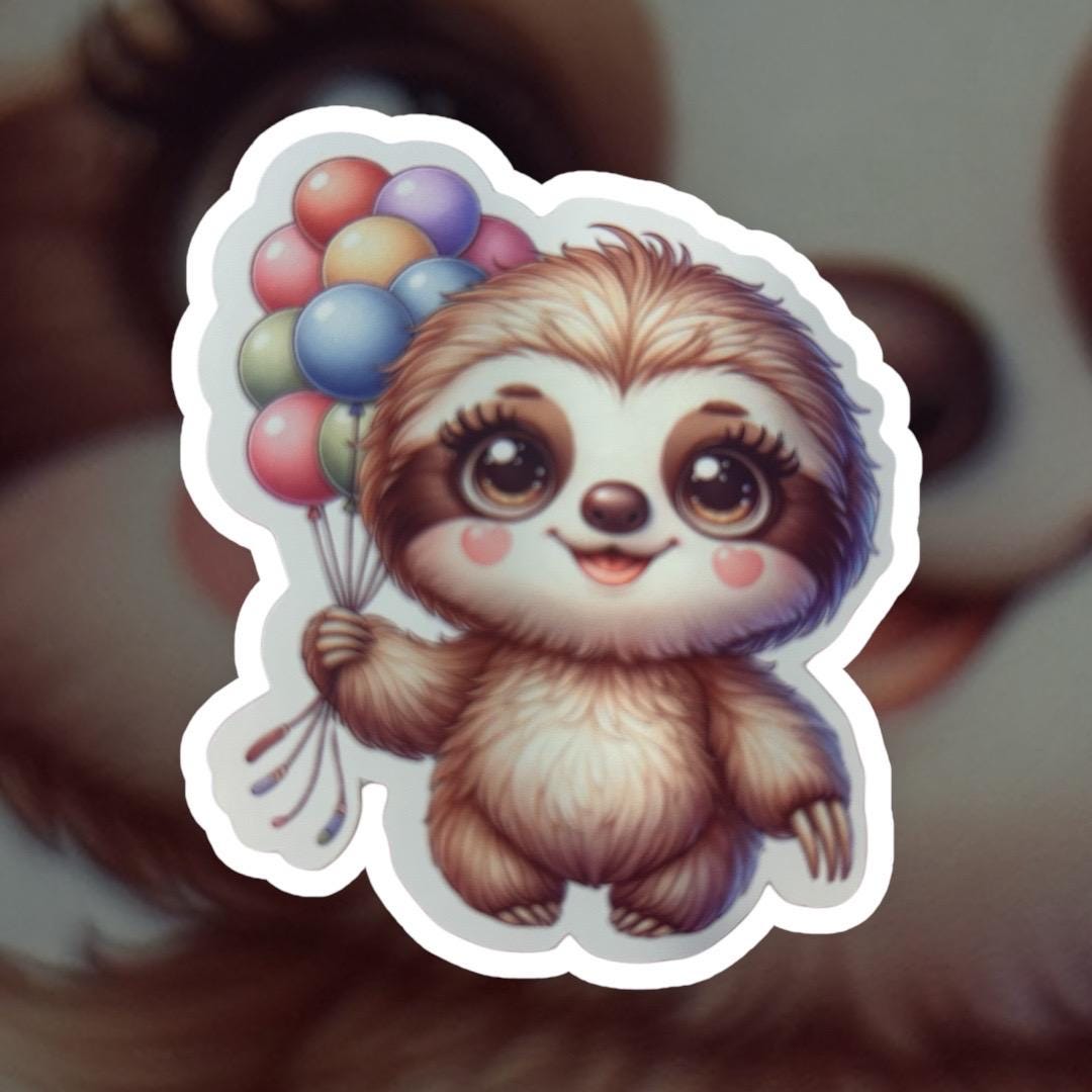 Cute Sloth Sticker - Etsy