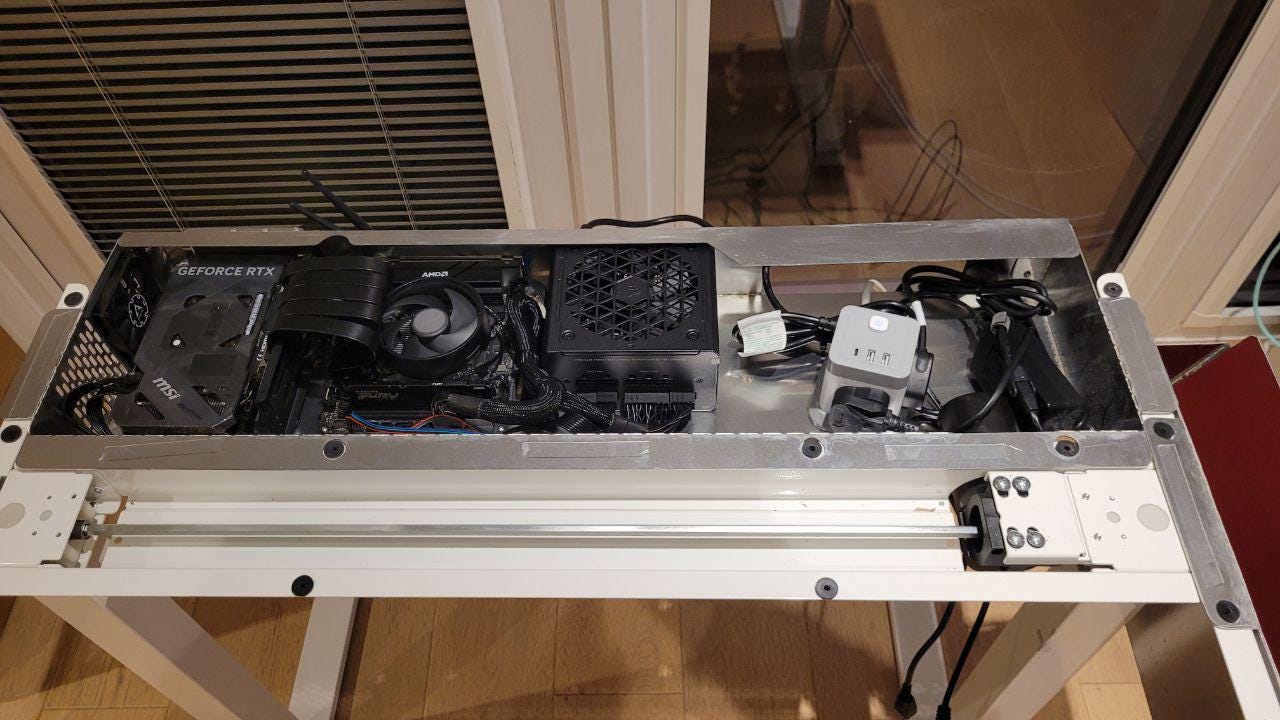 Under-desk Minimalistic Clean PC Case - Sleek, Minimalistic Design - Etsy